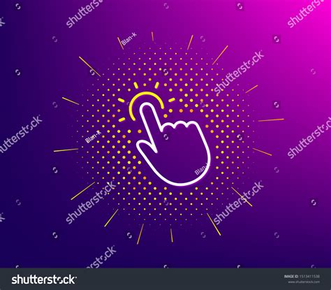 Touchpoint Line Icon Halftone Pattern Click Stock Vector Royalty Free 1513411538 Shutterstock