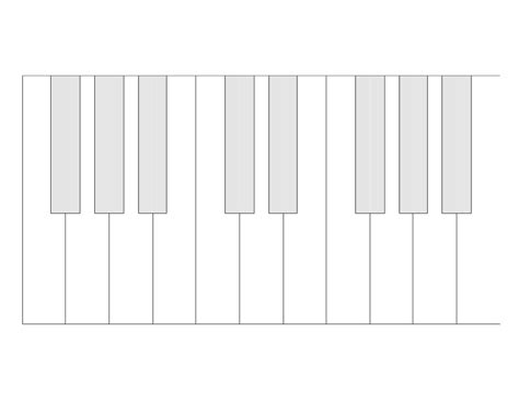 Blank Piano Keys Chart