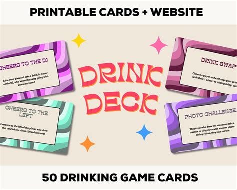 Drink Deck Drinking Game Bachelorette Party