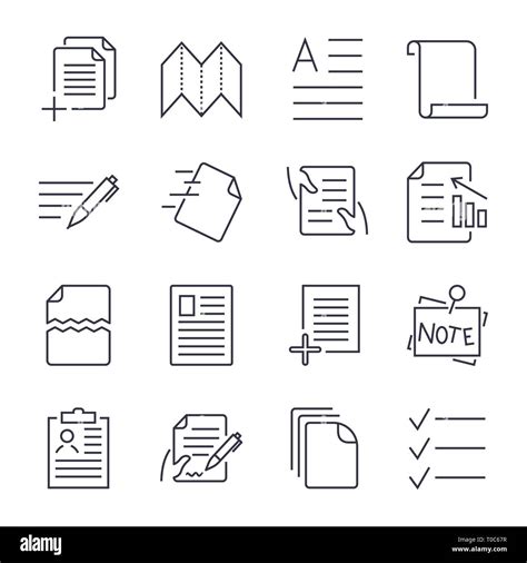 Simple Set Of Document Icons Contains Such Icons As Batch Processing Legal Documents