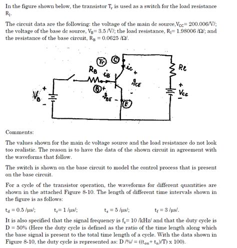 For The Given Circuit And Its Operation Calculate Chegg Com