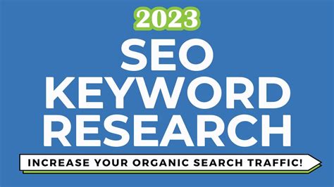 Seo Keyword Research Tutorial 2023 How To Find The Best Keywords For Your Website Youtube