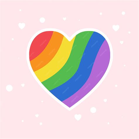 Premium Vector Colorful Rainbow Heart Illustration