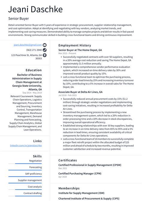 Top 17 Senior Buyer Resume Objective Examples Resumecat