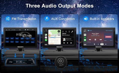 Amazon Com Wireless CarPlay Touchscreen With Backup Camera Portable CarPlay Android Auto Car