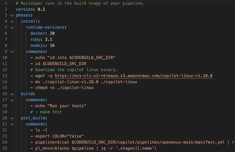 Cannot Update Nodejs Runtime Version In Buildspec Yml For Code Pipeline