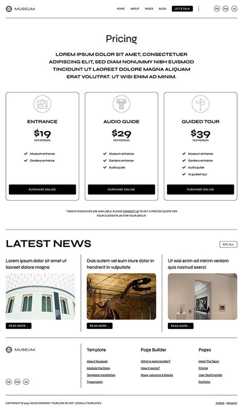 Museum Joomla Template Hot Themes