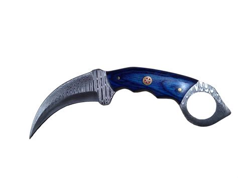 Karambit Damscus Steel Double Edge Smpr Tacitical Outdoor