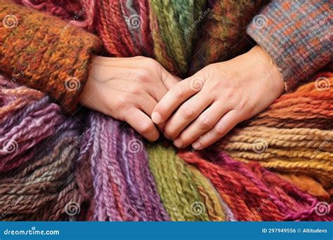Hands Assessing The Texture Of A Wool Fabric Stock Illustration