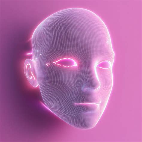 3d Facial Recognition Icon Technology And Security Illustration Logo Premium Ai Generated Image