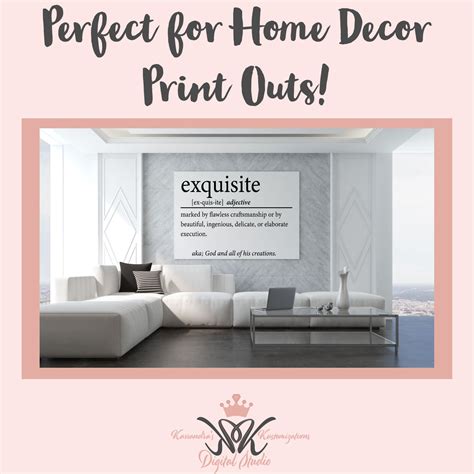Exquisite Word Definition Quote Print Outcutfiledigital Etsy