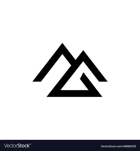 Mg Initials Logo Design Initial Letter Logo Vector Image