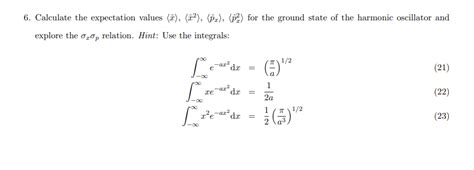 Solved Calculate The Expectation Values