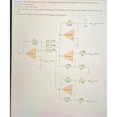Solved Question 1 ﻿the Following Circuit Shows A Multistage
