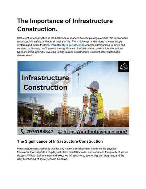 Ppt The Importance Of Infrastructure Construction Powerpoint Presentation Id 13492609
