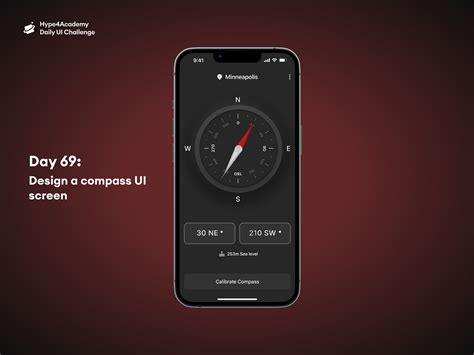 Day 69 Design A Compass Ui Screen By Umer Javed On Dribbble