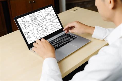 Premium Photo Mathematic Equations And Modish Formula On Computer Screen