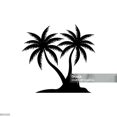 코코넛 나무 로고 디자인 해변 식물 벡터 야자수 여름 일러스트레이션 템플릿 경관에 대한 스톡 벡터 아트 및 기타 이미지 경관 계절 관광 Istock