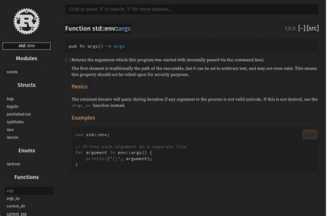 Dark Rust Documentation With 2 Css Rules Rrust