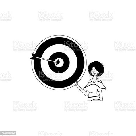 딸은 편집에서 화살로 삼키기를 들고있다 기술 개념 숯과 흰색 아날로그 플릿 트렌디한 스타일 벡터 일러스트레이션 개념에 대한 스톡 벡터 아트 및 기타 이미지 Istock