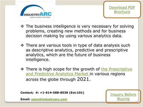 Ppt Prescriptive And Predictive Analytics Market Analysis Industryarc Powerpoint