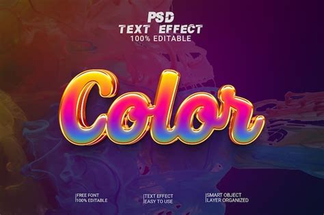 Premium Psd Color Text Style Effect Psd File