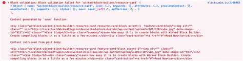 “this Block Contains Unexpected Or Invalid Content” Wicked Plugins