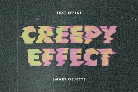Premium Psd Creepy Tv Distortion Text Effect