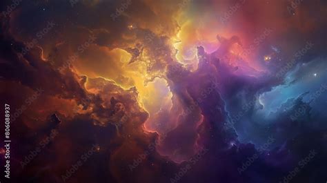 Gradient Background With Space Lights Smoke Background With Abstract