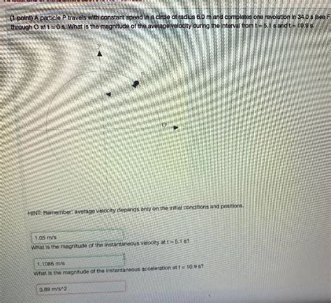 solved 1 point a particle p travels with constant speed in