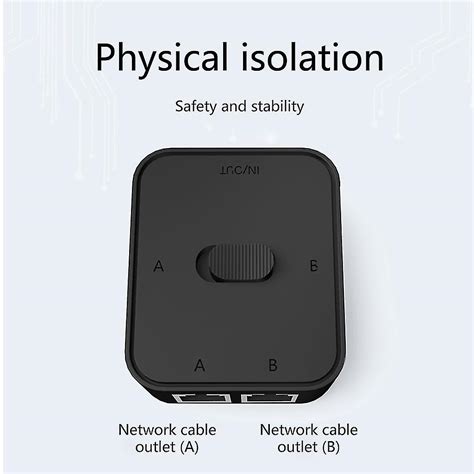 Ab Manual Network Switcher 2 In 1 Out1 In 2 Out Rj45 Network Ethernet