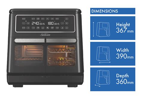 Sunbeam Multi Zone Air Fryer Oven Afp6000bk