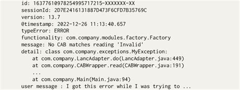 A Crash Report With A Stack Trace And Its Context Download