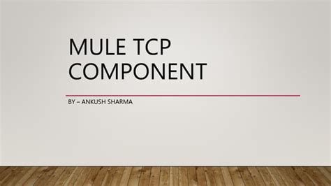 mule tcp component ppt