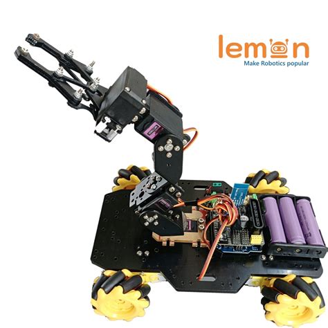 Arm 4dof Car Mecanum Robot Bộ Xe Mecanum Cánh Tay Robot 4 Bậc Arduin