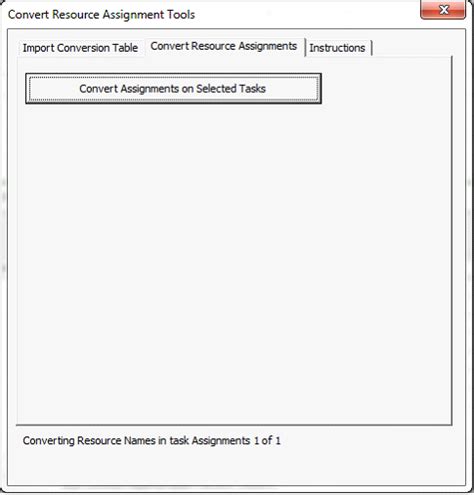 Convert Resource Assignments