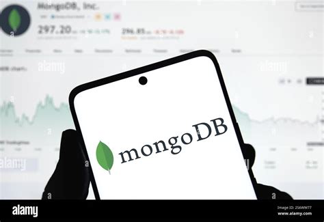 Mongo Db Logo Is Displayed On Smartphone Mongodb Is A Source Available Cross Platform