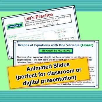 ALGEBRA ONE VARIABLE Linear Equations ANMTD POWERPOINT W Notes Practice Probs