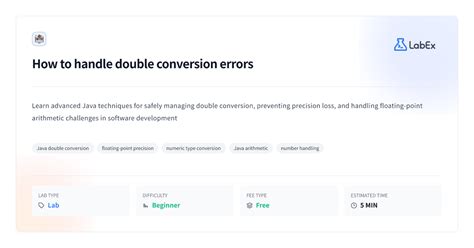 How To Handle Double Conversion Errors Labex