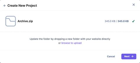 Create A Project Using File Upload Contentstack