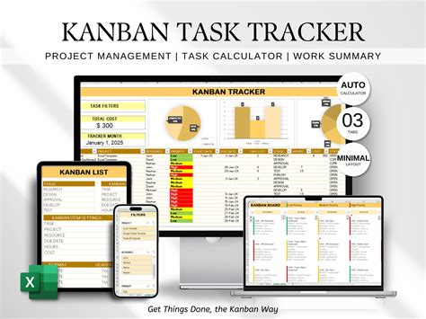 Kanban Excel Sheet Kanban Board Excel Kanban Board Kanban Task Tracker Kanban Project Task