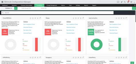 User Interface Dashboards Network Configuration Manager