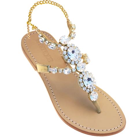 Handmade Bridal Flat And Wedge Jeweled Sandals Mystique Sandals