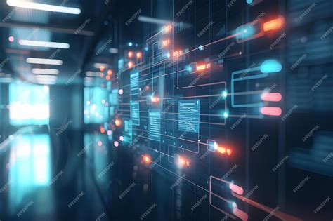 Premium Photo A Digital Flowchart On A Virtual Screen Showing A Business Hierarchy Structure