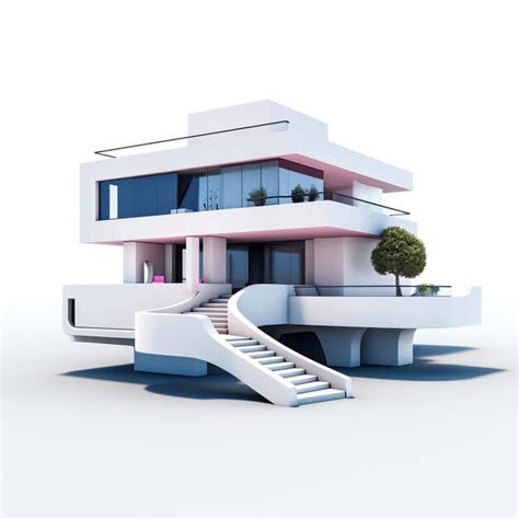 Premium Photo Future House 3d Model