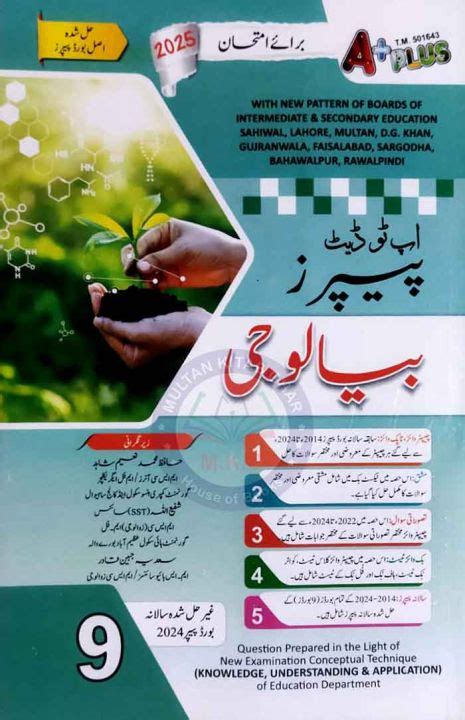 A Plus Biology Urdu Medium Solved Board Papers Chapter Wise For 9th