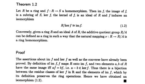 Ring Theory First Isomorphism Theorem How Is This Proof Sufficient