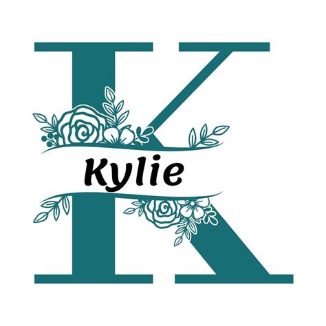 Split Monogram Alphabet Svg Png Split Monogram Frame Etsy