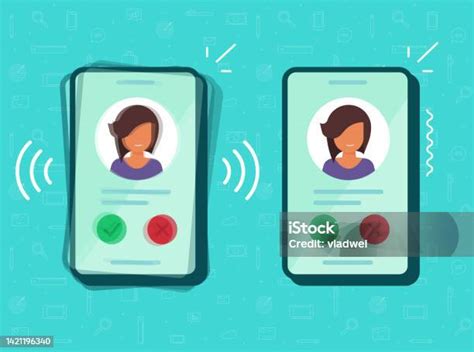 휴대 전화 울리거나 전화 스마트 폰 세트 들어오는 여자 여자와 화면 평면 그래픽 진동 휴대 전화 디자인 고립 된 일러스트 만화 이미지 울림에 대한 스톡 벡터 아트 및 기타