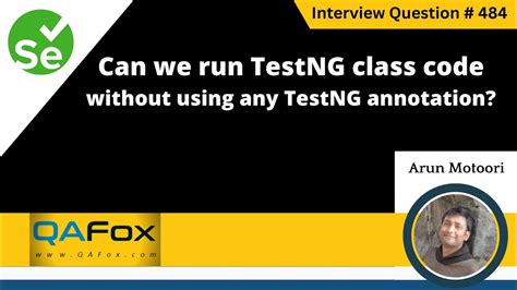 Can We Run Testng Class Code Without Using Any Testng Annotation